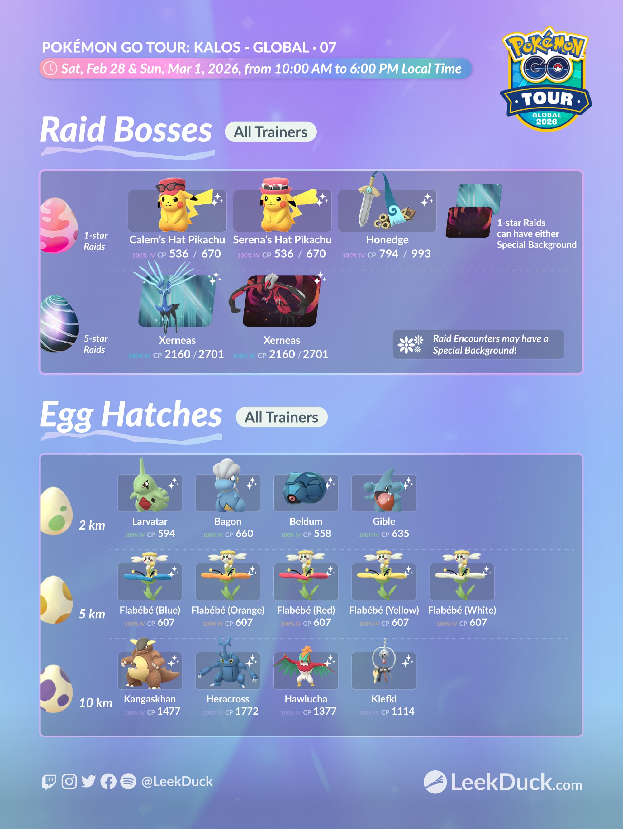 Your Last Minute Guide to Pokémon GO Tour: Kalos - Global - Leek Duck ...